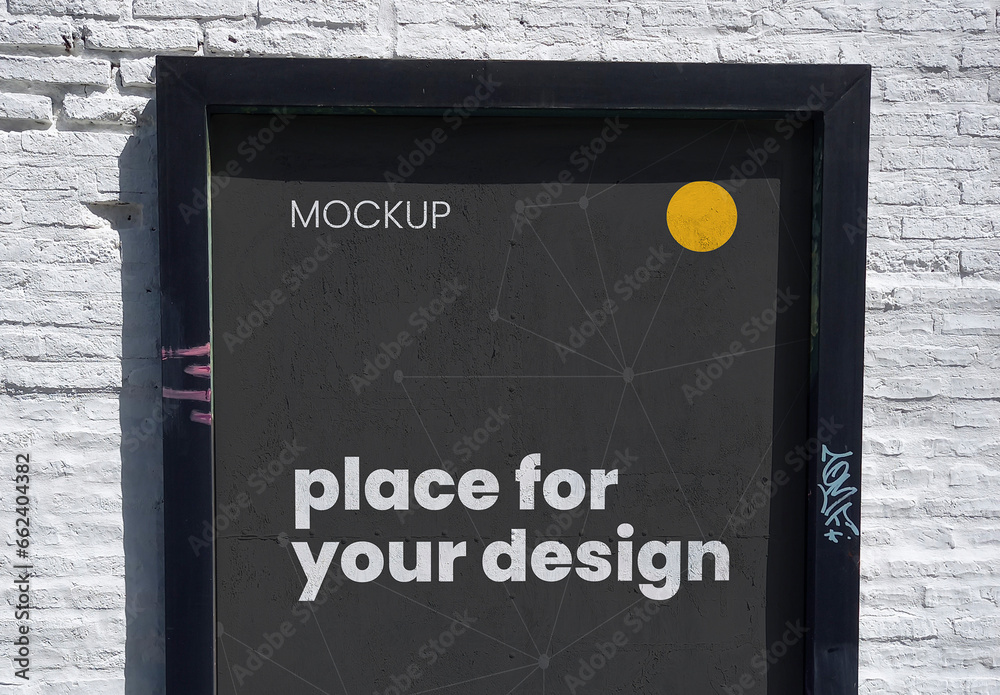 Vertical Street Sign Billboard Mockup Stock Template | Adobe Stock