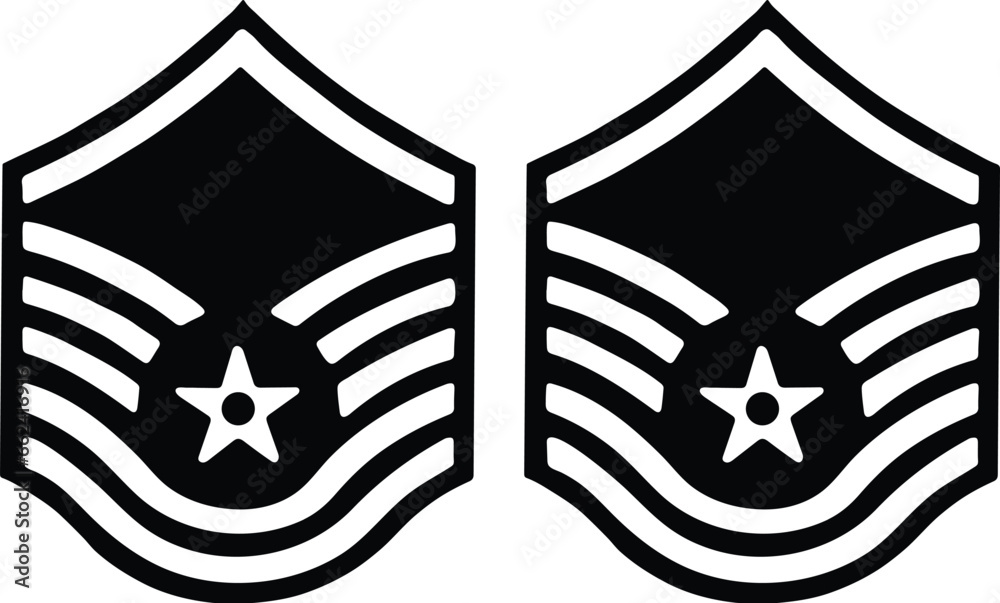 US AIR FORCE Master - Sergeant Rank logos cutfiles, design, silhouette ...