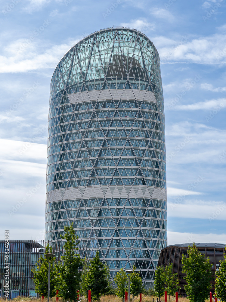 Milano, Italy. The iconic UnipolSai tower at Porta Nuova financial ...