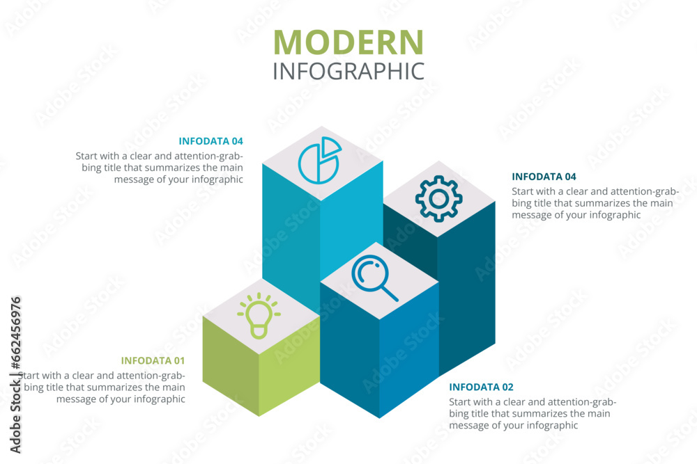 Step by Step Boxes Design in Minimal Style. Template for Infographics ...