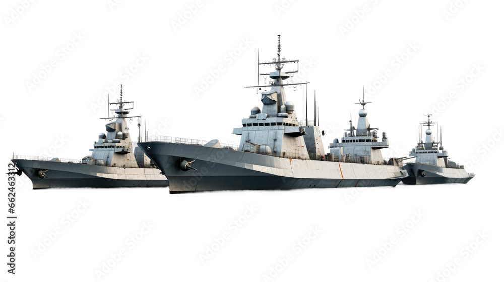 modern warships on a transparent background Stock Photo | Adobe Stock