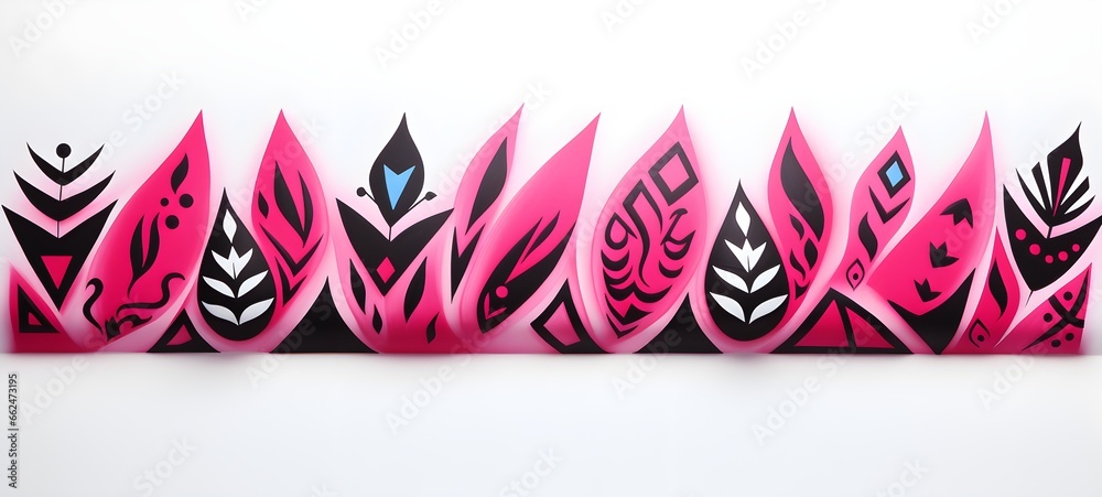 Colorful african abstract art shapes on pastel background. Ethnical ...