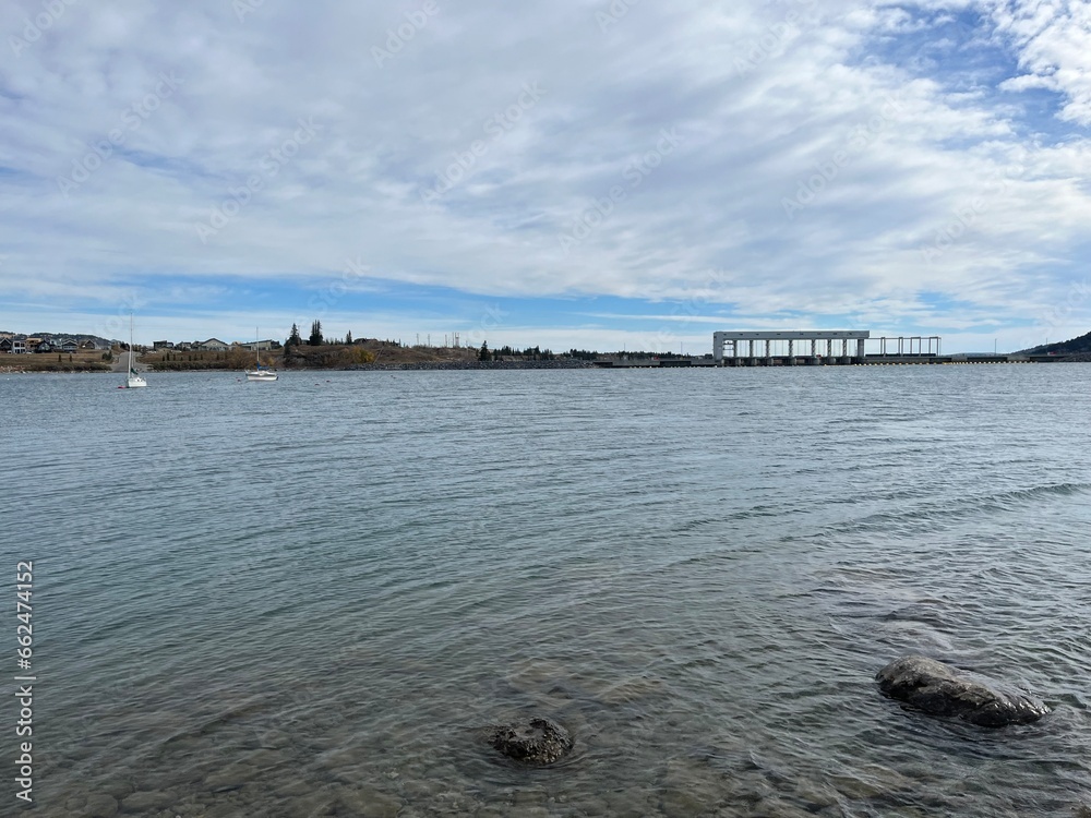 Ghost Lake hydroelectric dam reservoir Stock Photo | Adobe Stock