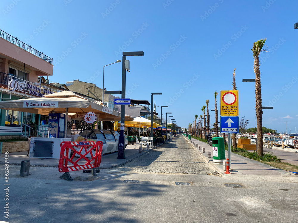 Urla, Izmir, Turkey - Sept 10, 2023: Street view and old style ...
