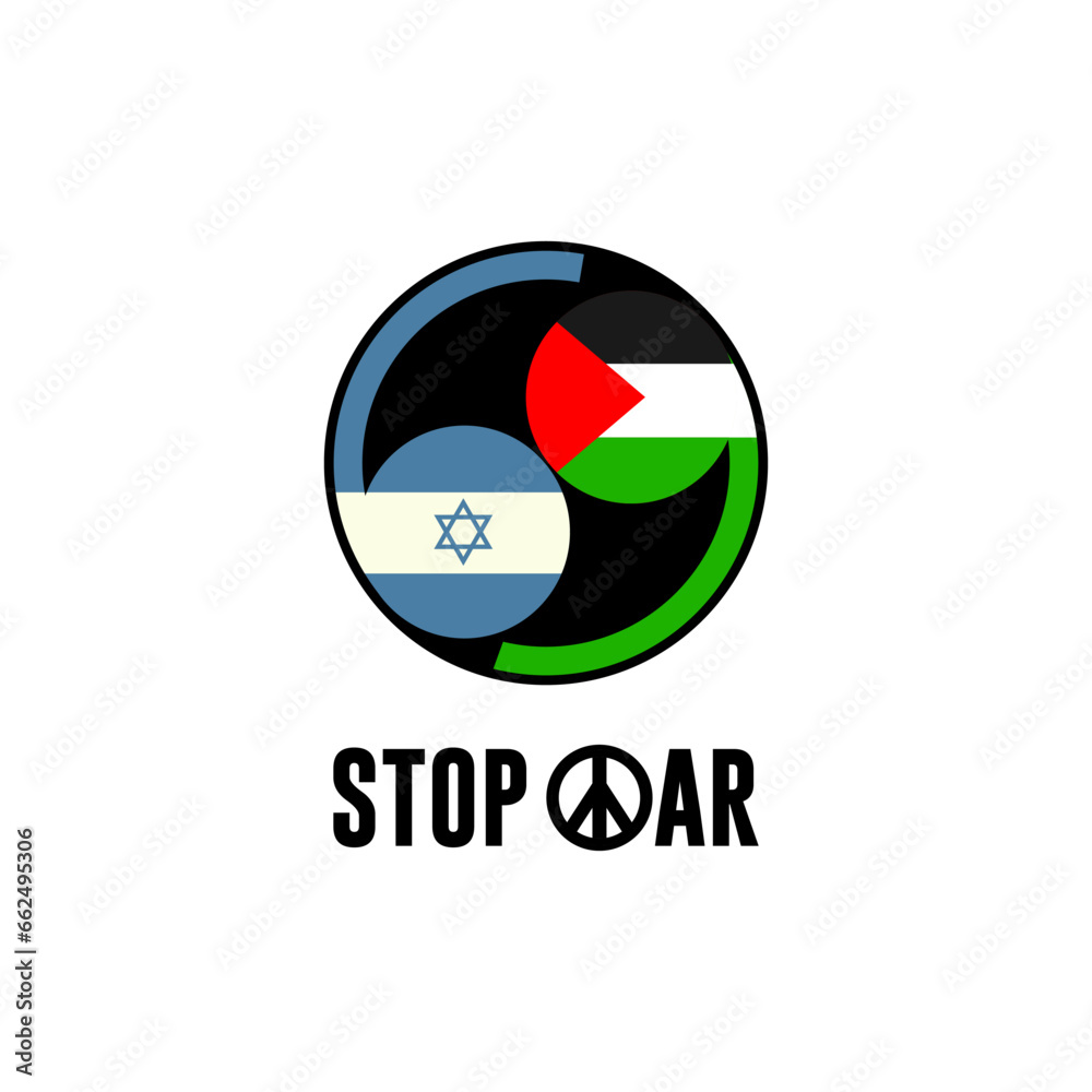 T Shirt mockup with Israel vs Hamas war design. Conflict between Israel ...