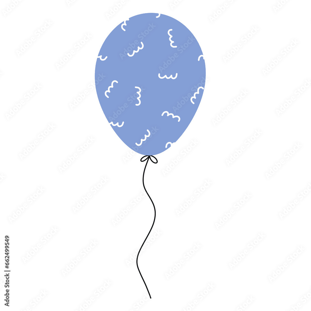 Blue balloon cartoon png Stock Illustration | Adobe Stock