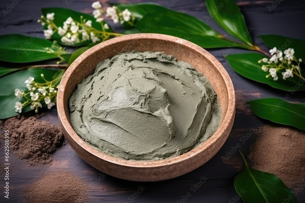 Nature inspired clay mask for a textured face background perfect for a ...