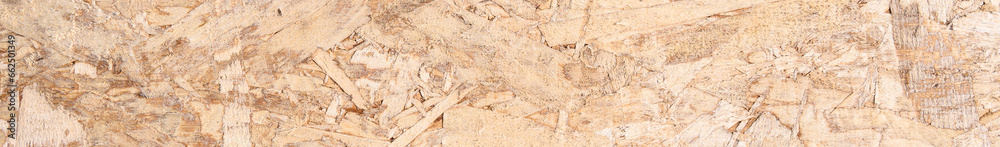 Closeup of a section of new Oriented Strand Board (OSB) engineered wood ...