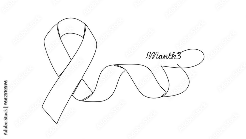 Animated self drawing of Lupus awareness month with white background ...