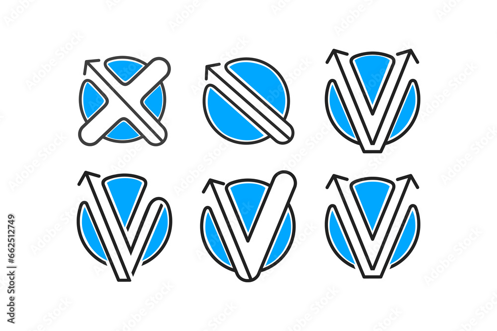 Vector is a monogram of circles and letters. In outline form. Stock ...