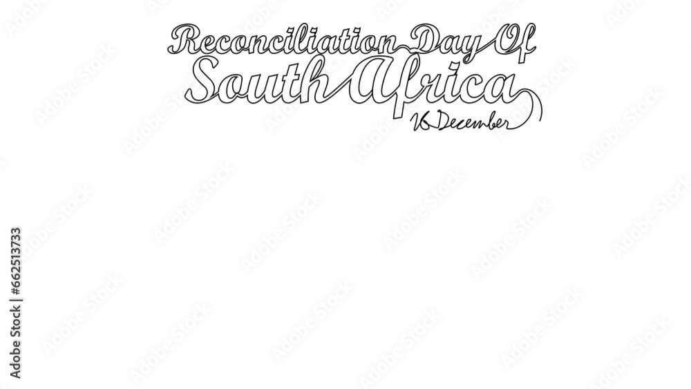 Animated self drawing of Reconciliation Day in South Africa in 16th ...