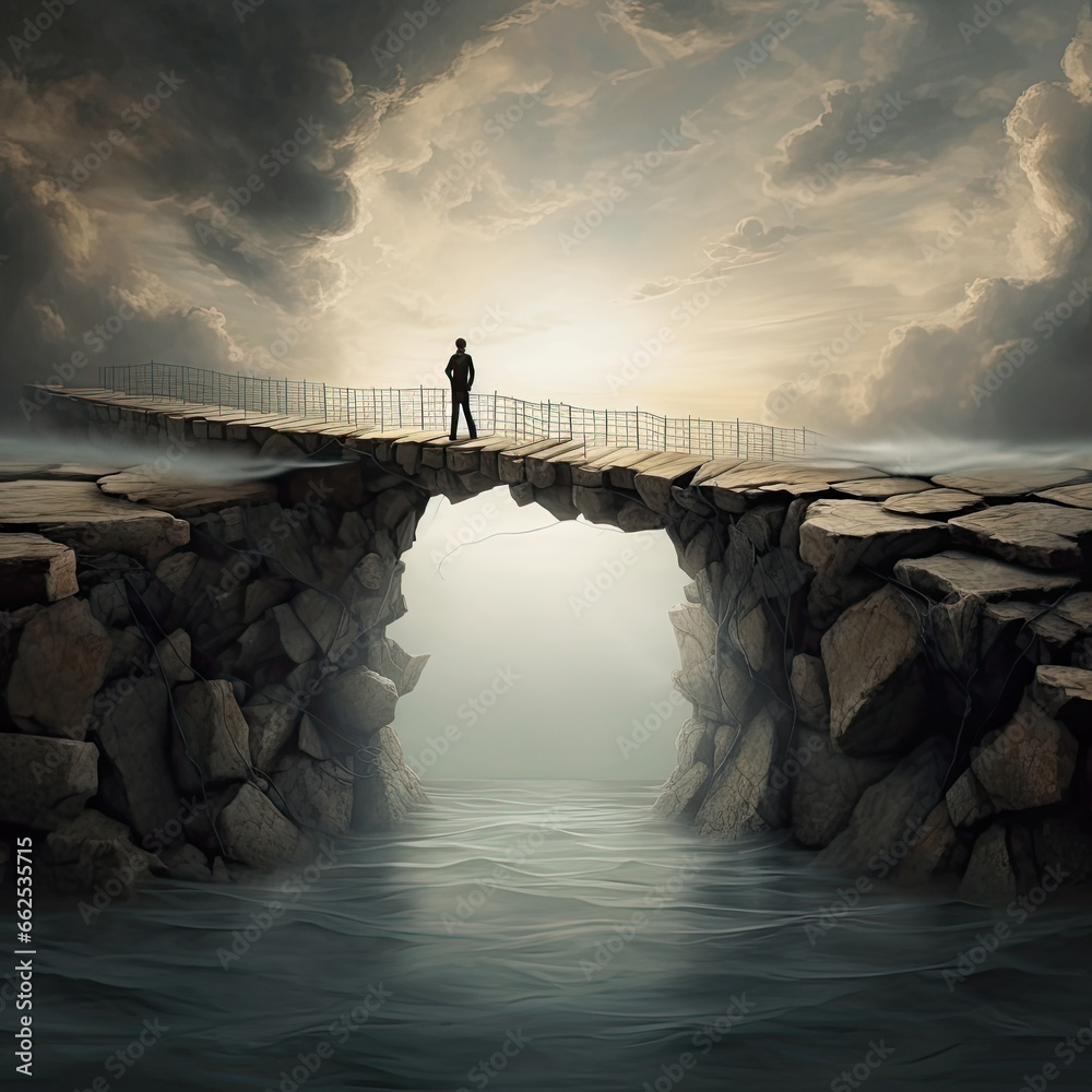 Vanishing Viaduct: The Fading Pathway Between Now and Then Stock Photo ...