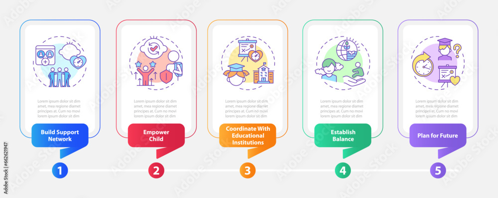 2D parenting children with health issues vector infographics template ...