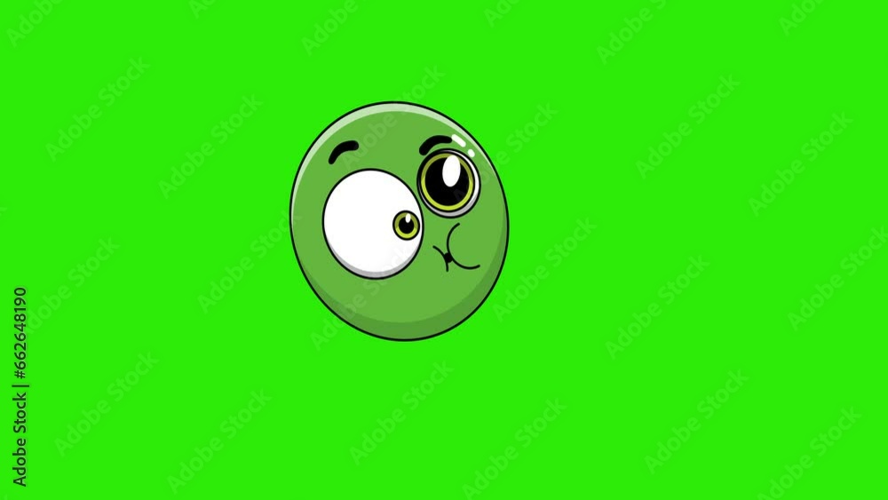 Animated Emoji Set. Alpha channel, transparent green screen background ...
