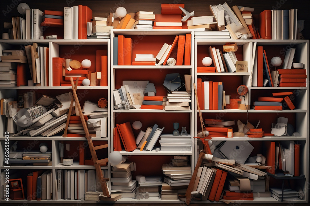 Literature bookshelf education read school library shelf old collection ...
