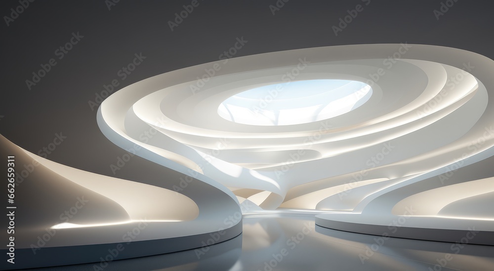 Parametric architecture of the future for presentations, graphic design ...