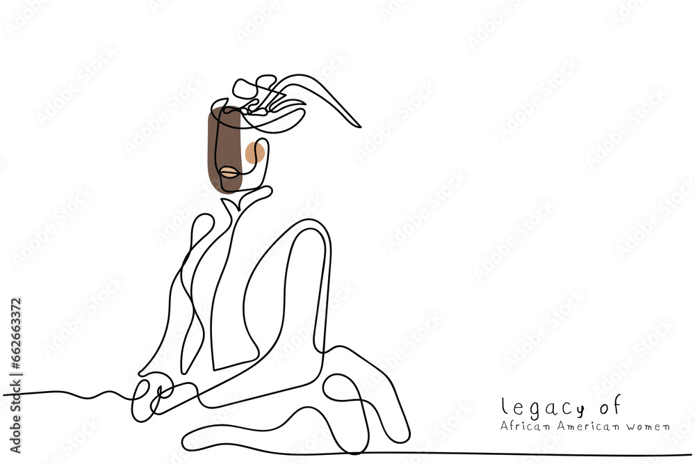 vector illustration of an african american heros. Black history month ...