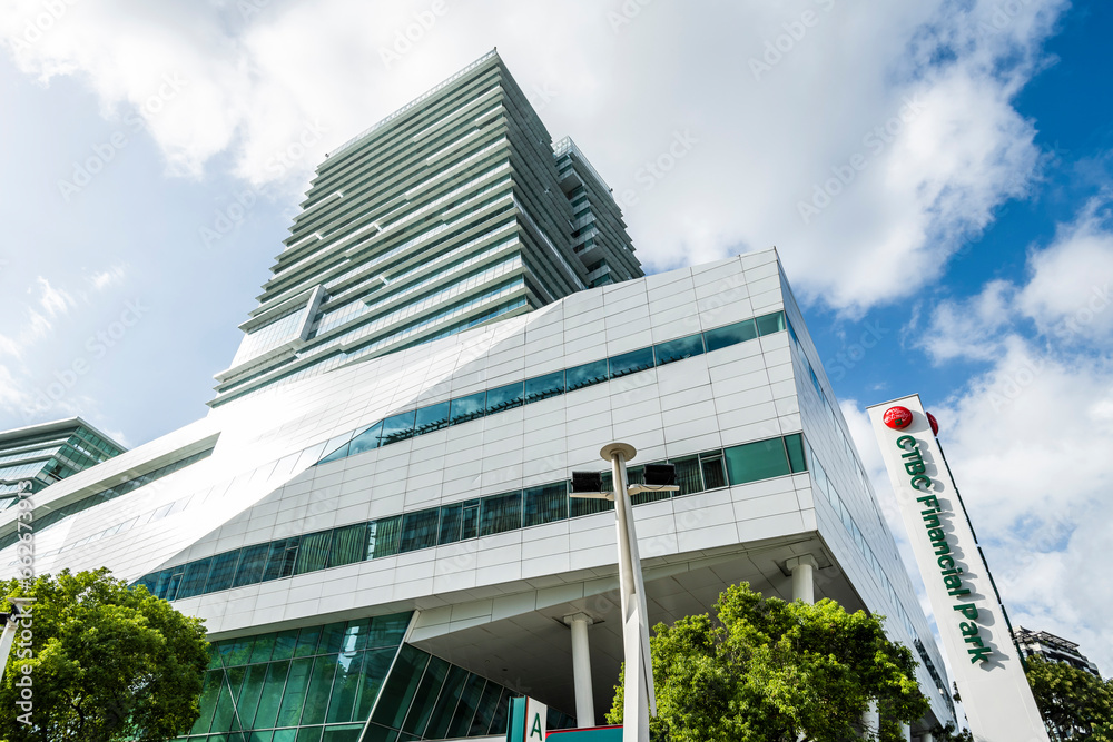 Taipei, Taiwan- September 21, 2022: Modern building view of Chinatrust ...