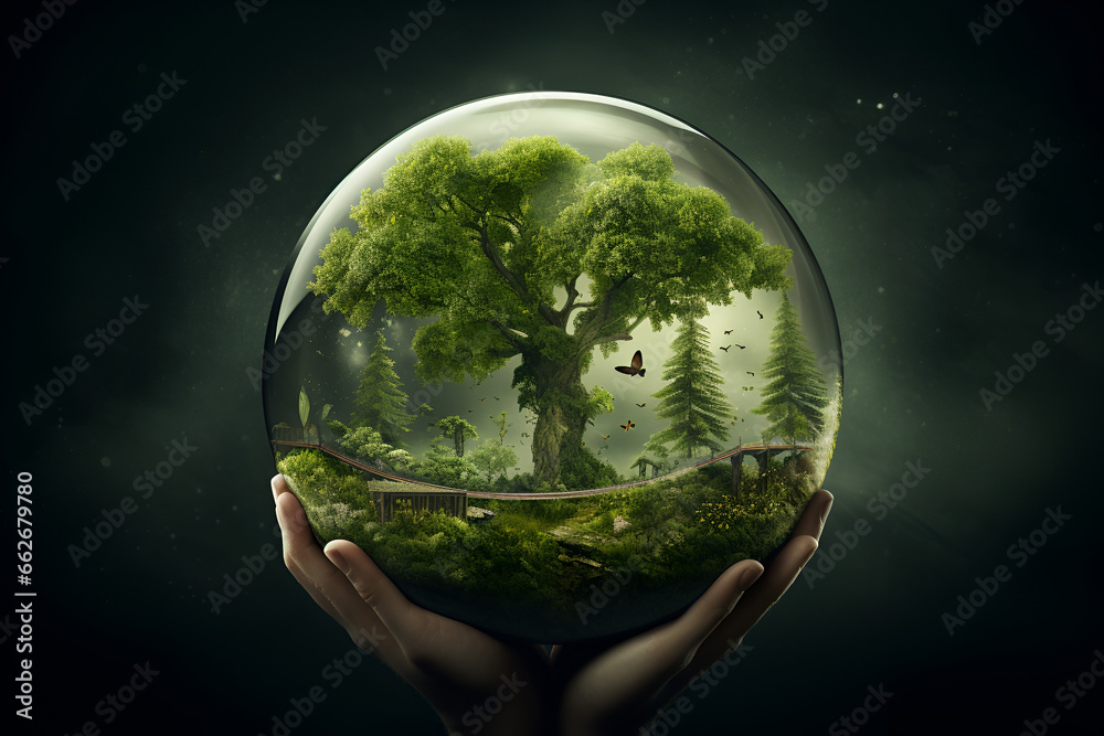 Our planet is in our hands. Save our beautiful green planet Earth ...