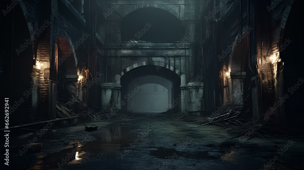 the dead zone, in the style of post-apocalyptic imagery, dreary and ...