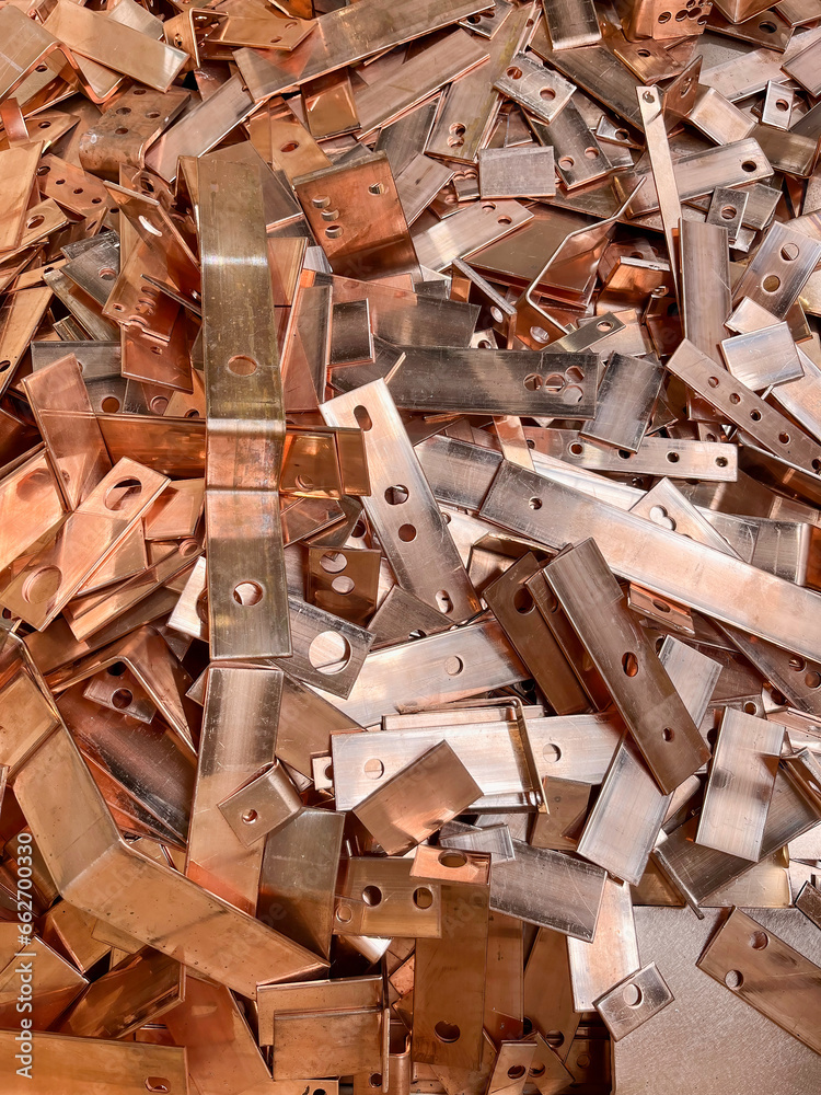 Copper electro bar scrap used in power stations Stock Photo | Adobe Stock