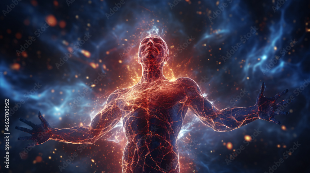 Exploring the Cosmic Bond: Humanity's Connection to the Universe Stock ...