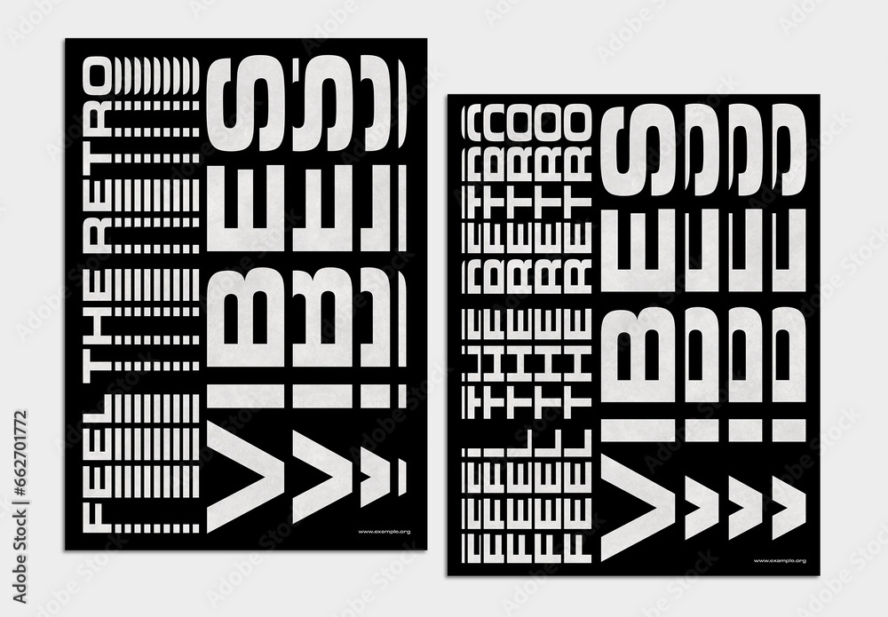 Swiss Style Poster Layout Design with Stacked Typography Stock Template ...