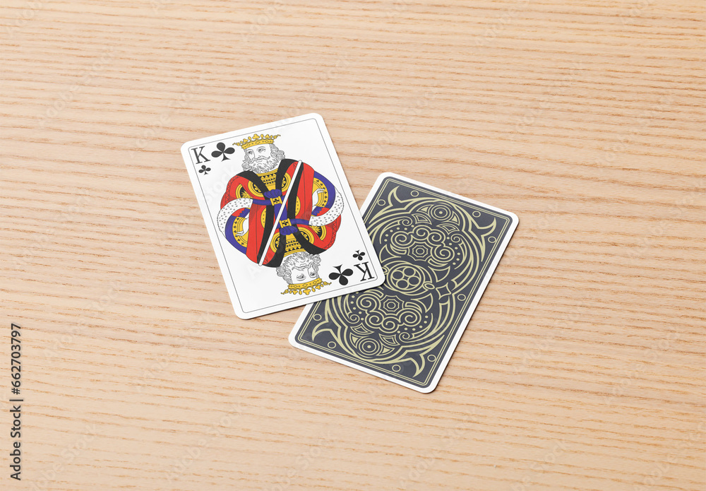Mockup of two customizable playing cards Stock Template | Adobe Stock