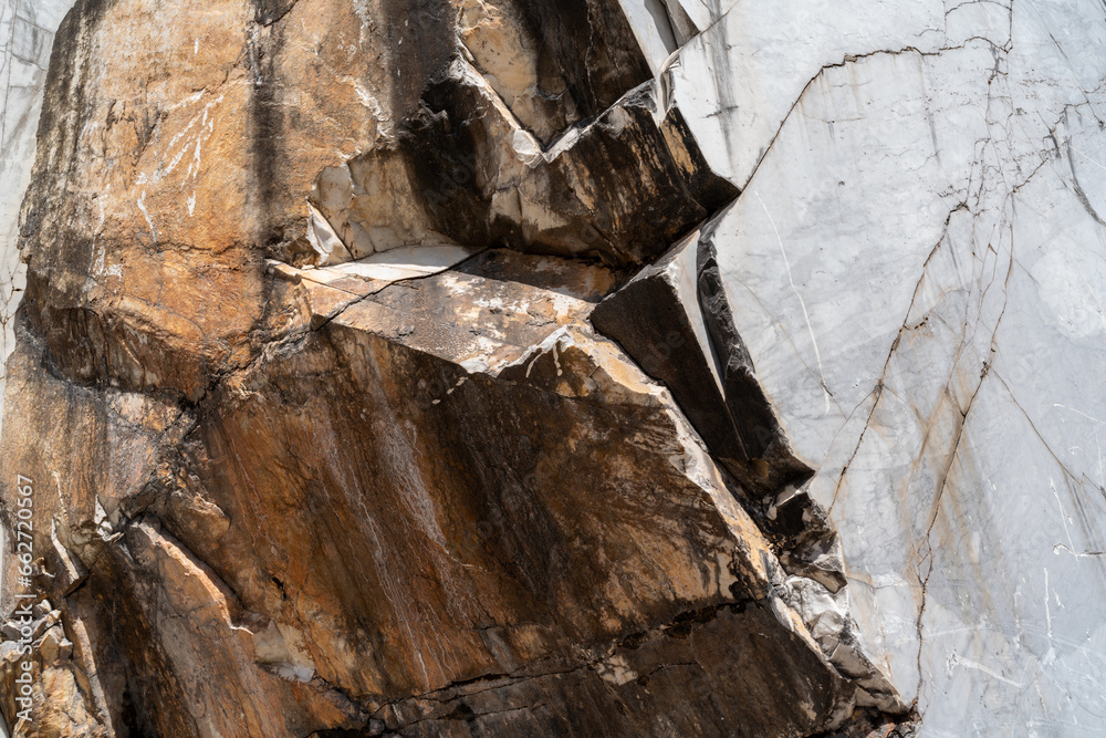Brown white rock texture. Rough mountain surface. Close-up. white ...