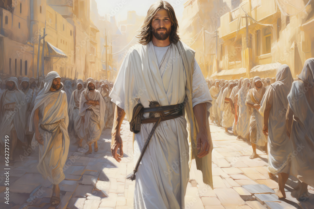 Jesus Christ and his disciples Stock Illustration | Adobe Stock