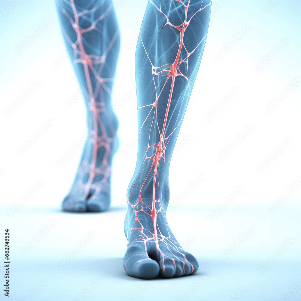 human legs with varicose veins, diseased vessels, phlebology, pathology ...