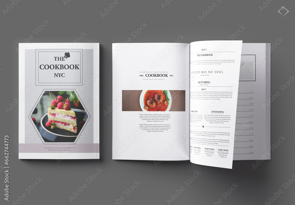 Cookbook Stock Template | Adobe Stock