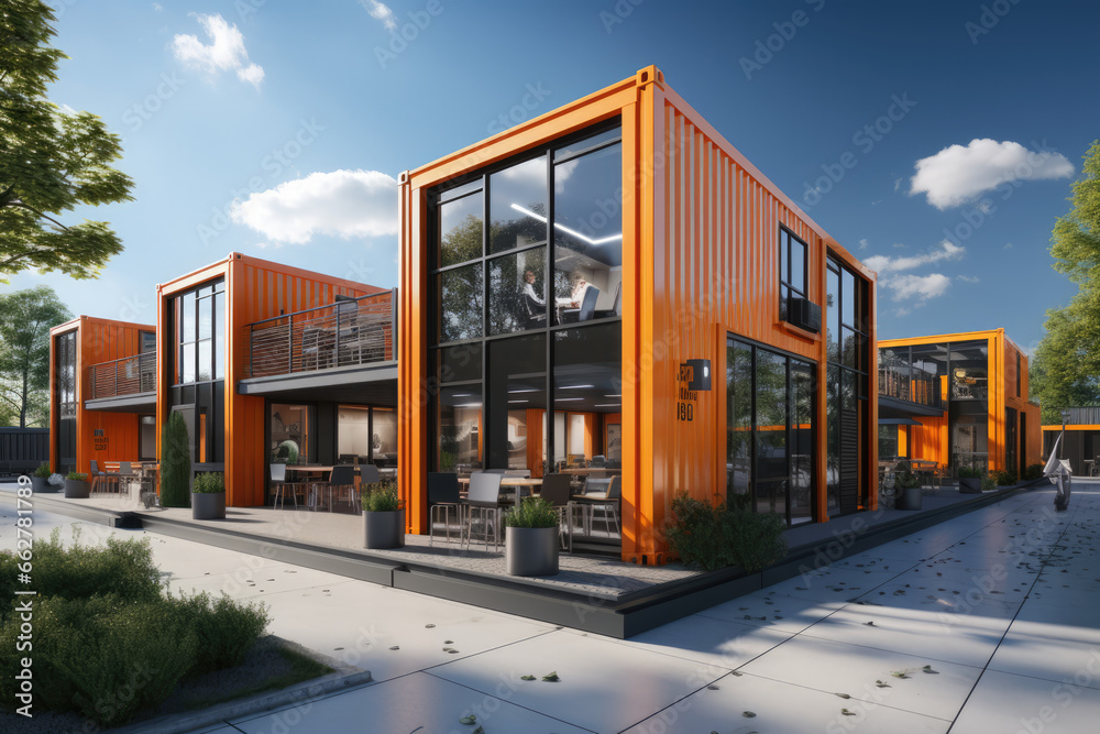 Explore the cutting-edge design of a modern modular office space within ...