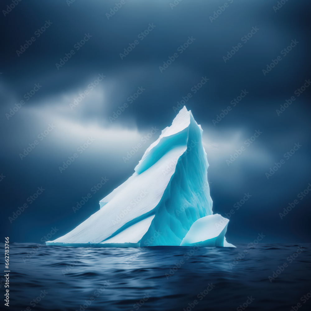 Global warming and sea level rising. Climate change, glaciers and ...