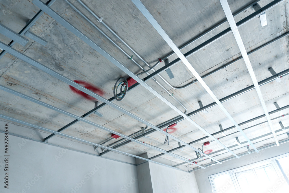 ceiling structure, public utility systems, conduit and automatic fire ...