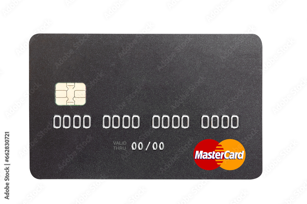 Plastic template of bank debit or credit card Master Card. Blank credit ...