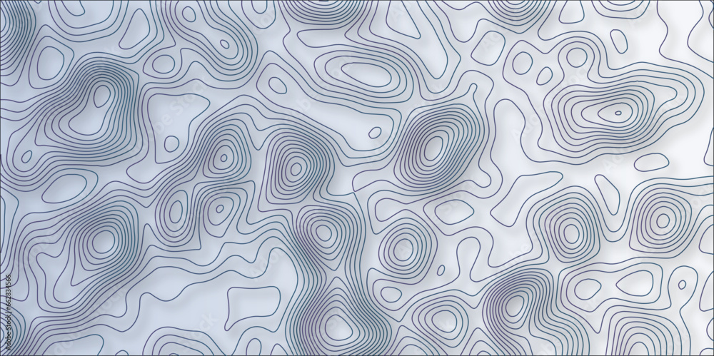 Contour map blue gradient in silver background. Vector geography scheme ...
