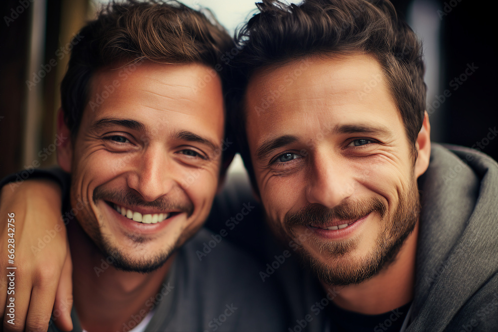 Generative AI portrait picture of two guys best friends brothers ...