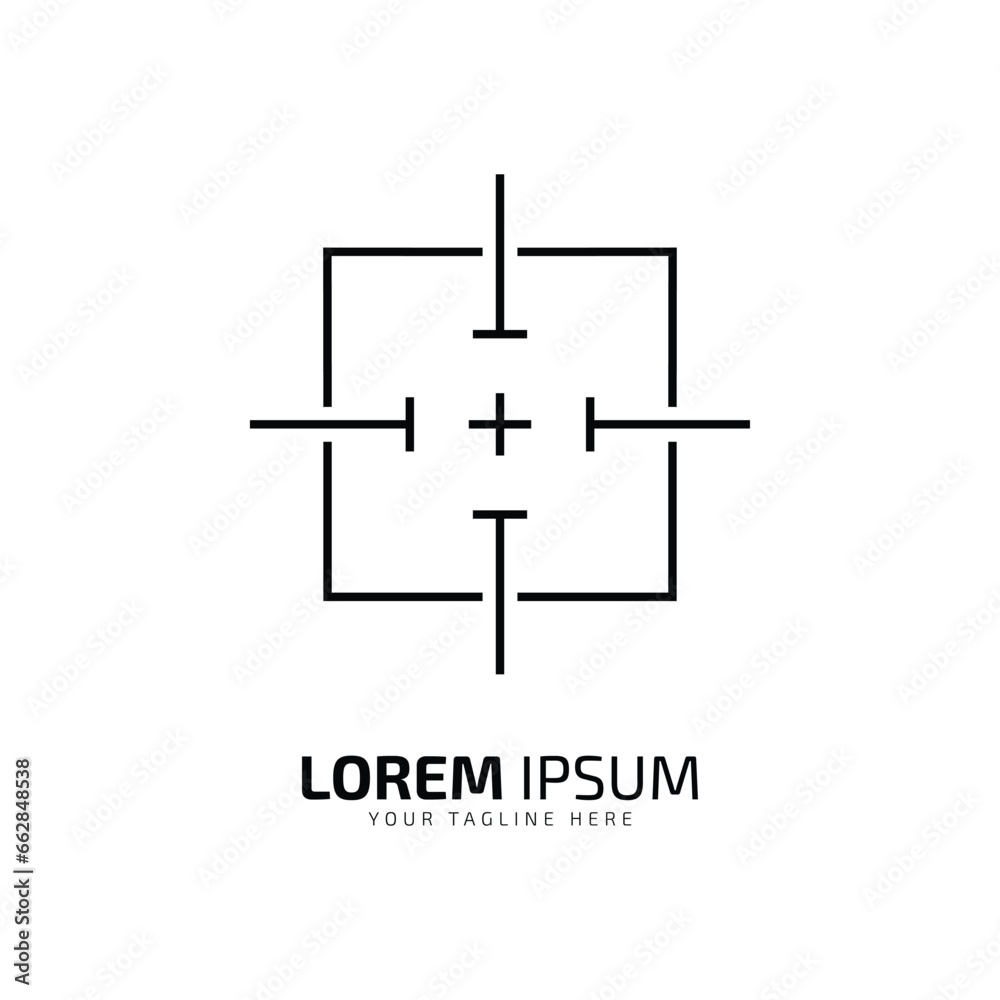 Achieving Excellence Precision Crosshair Art in Target Logo icon logo ...