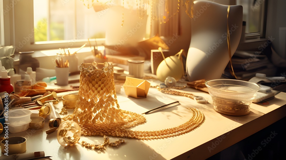 Elegantly Arranged: A Mesmerizing Display of Dazzling Jewelry on a Pure ...
