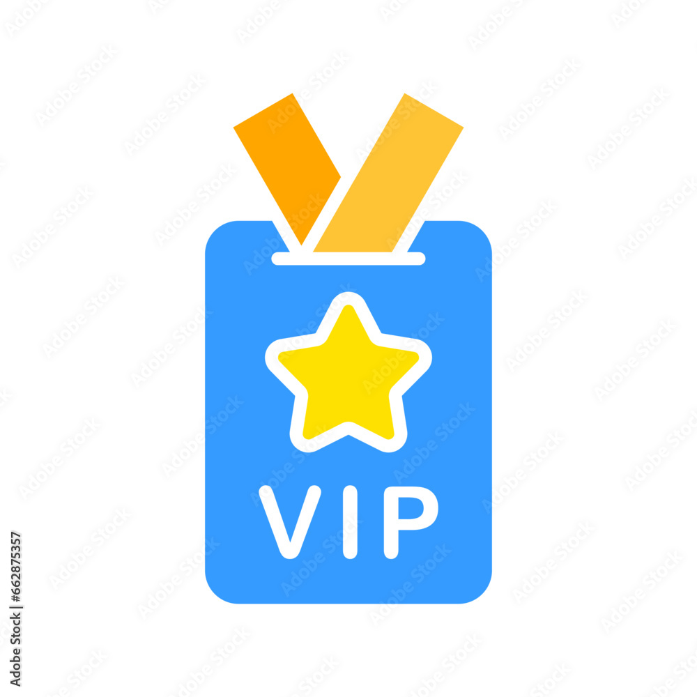 Badge with the inscription VIP line icon. Closed access, dressing room ...