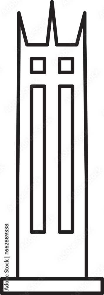 Simple black flat outline drawing of the Philippine historical landmark ...