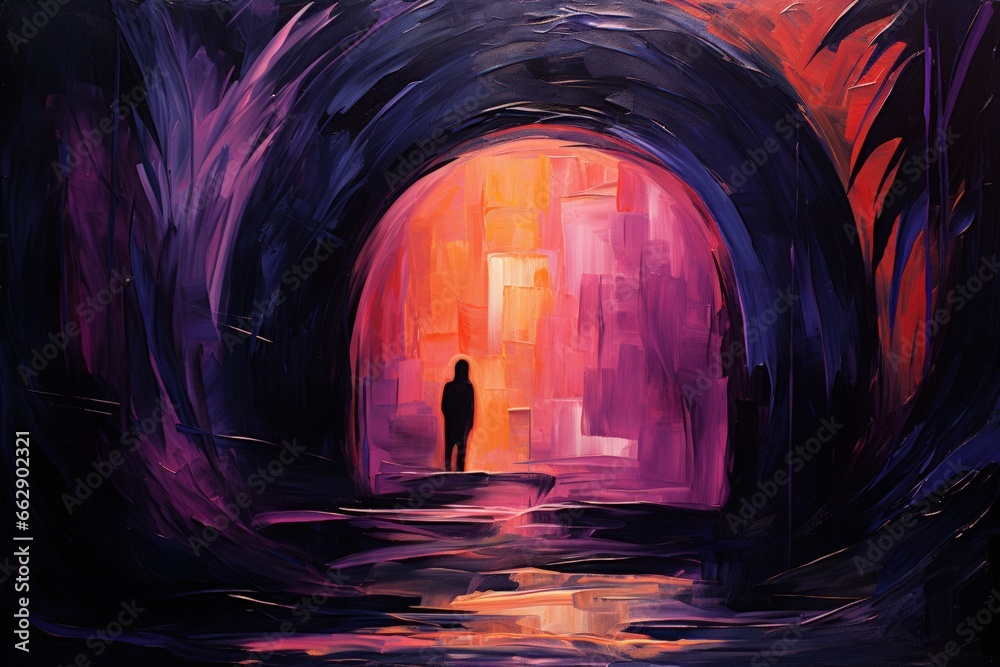 Enigmatic shadow gates, portals to realms shrouded in darkness and ...