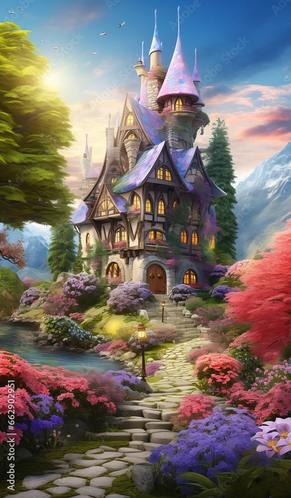 fairy house middle garden arcane candy land highly princess located ...