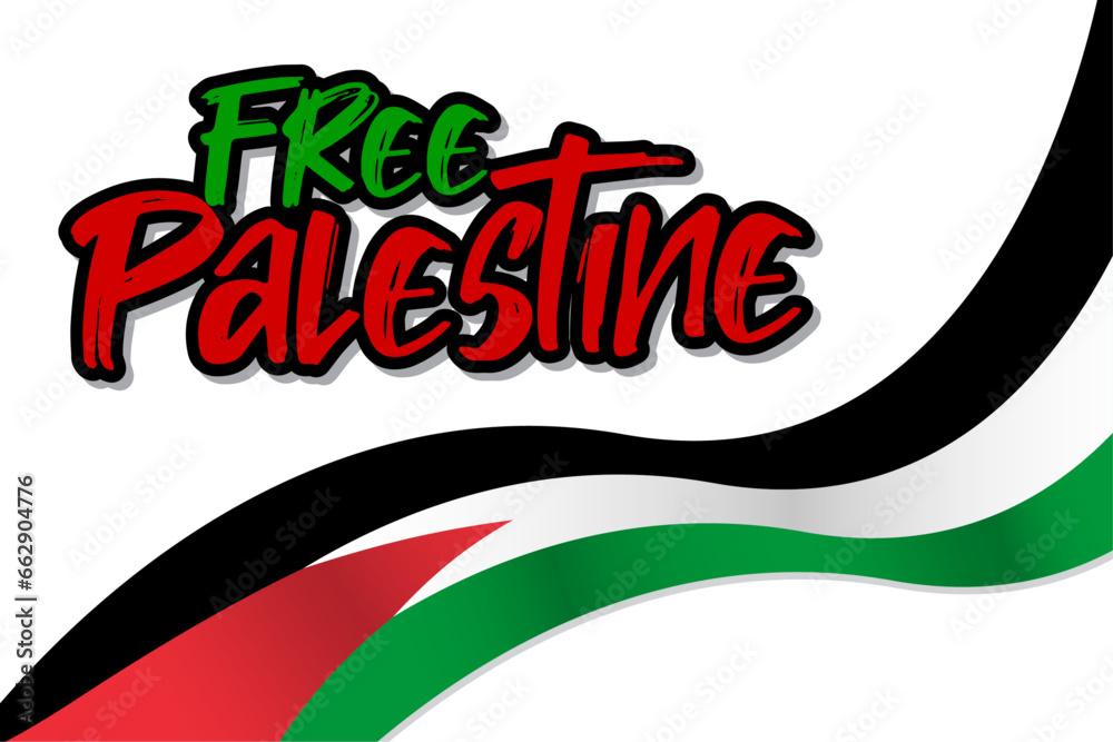 Free Palestine Free Gaza Support Palestine Banner Design Stock Vector ...
