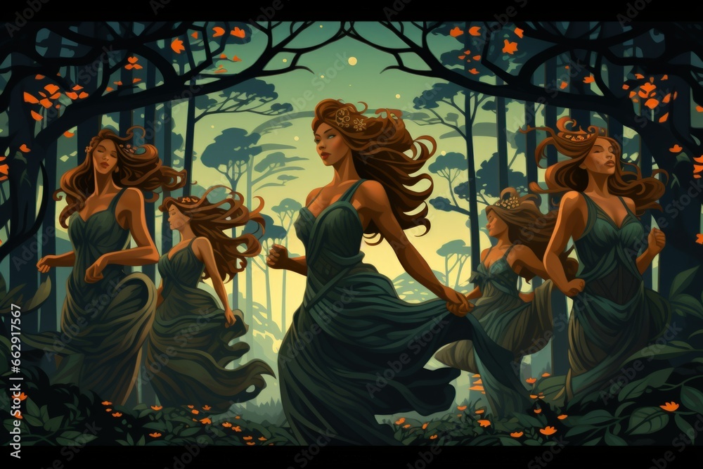 Playful forest sprites, leaving trails of laughter and mischief in ...