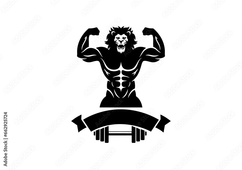 Lion Logo, lions, lion logo, gym logo, gym, bodybuilder, lion gym ...