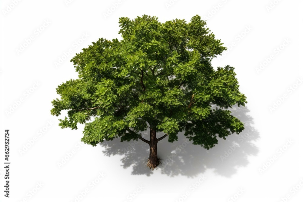 Overhead view of tree with transparent background for 3D rendering ...