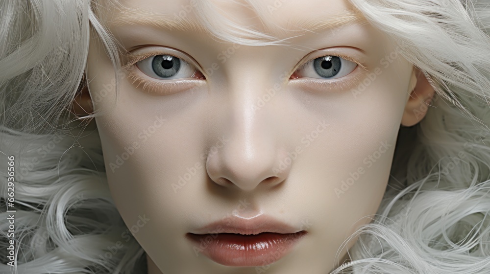 Fashion caucasian swedish asian woman girl female model with makeup and ...