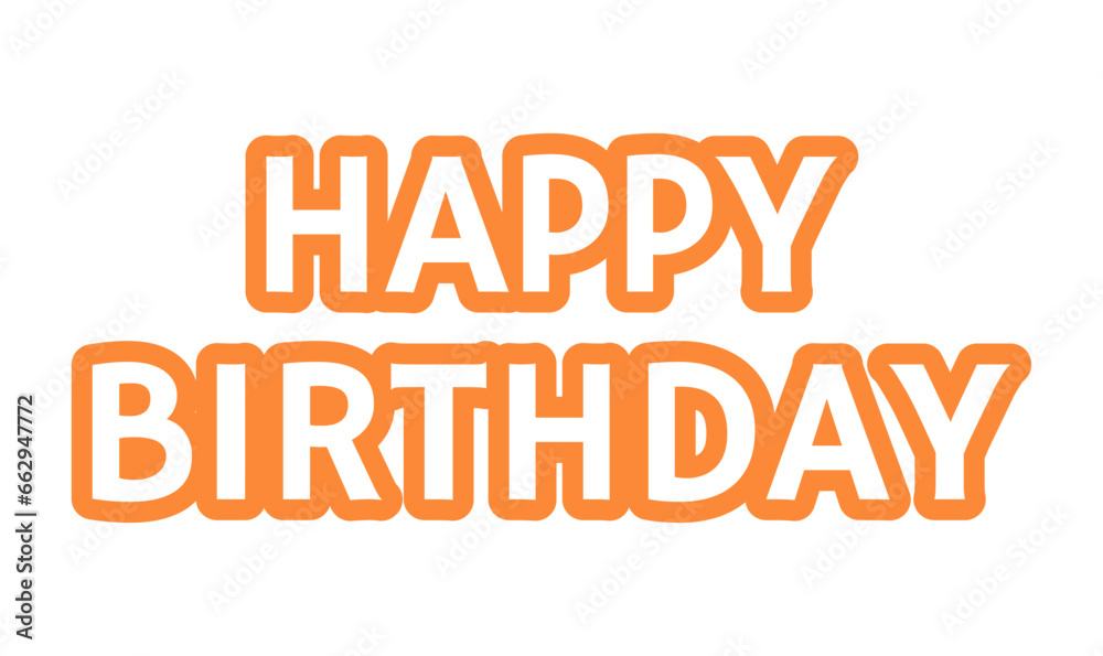 Letters happy birthday 2D cartoon phrase. Make a wish. Time to ...